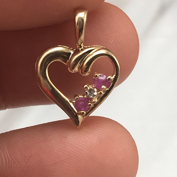 Jewelry | Diamond Gold Over Lay Sterling Pendent | Poshmark